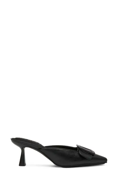 Anne Klein Cassia Buckled Kitten Heel Mules