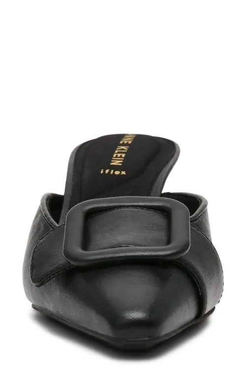 Anne Klein Cassia Buckled Kitten Heel Mules