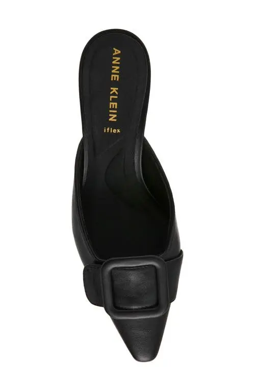 Anne Klein Cassia Buckled Kitten Heel Mules