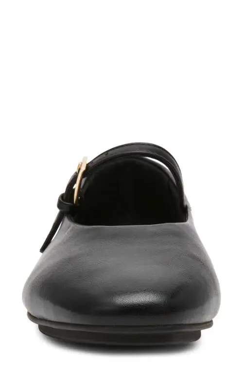 Anne Klein Connie Mary Jane Flat - Black Smooth