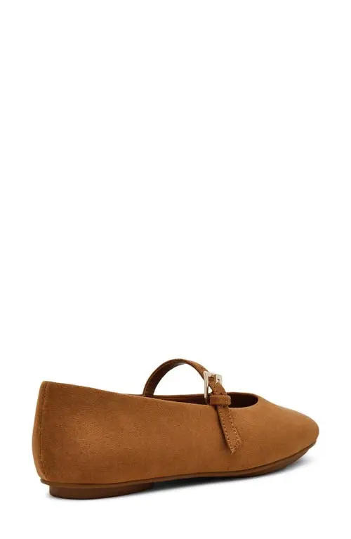 Anne Klein Connie Mary Jane Flat - Hazelnut Suede