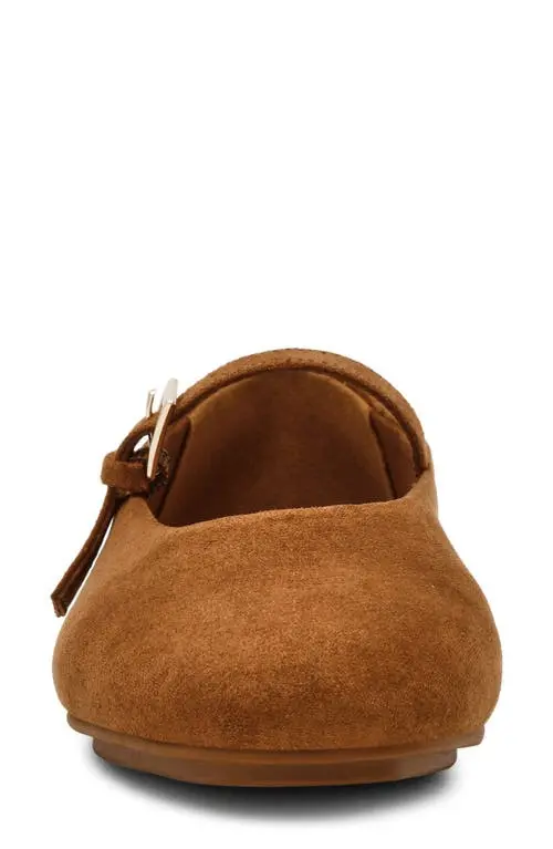 Anne Klein Connie Mary Jane Flat - Hazelnut Suede