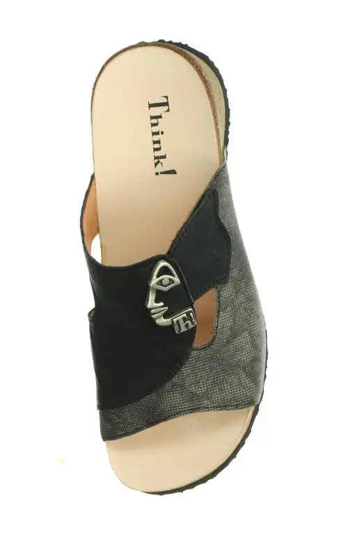 Think! Mizzi Sandal With Face - Black/kombi