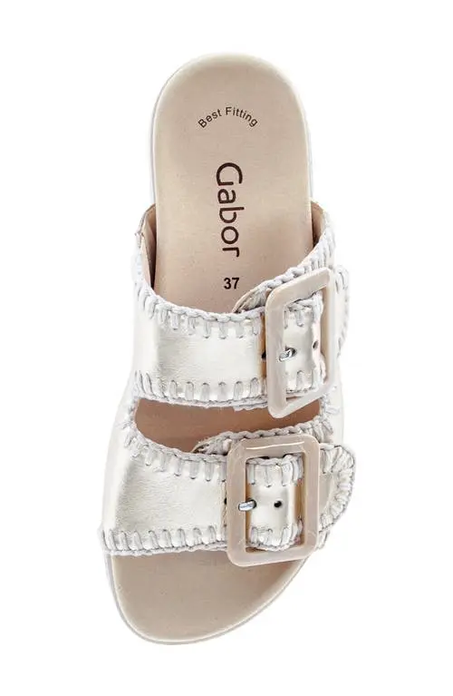 Gabor Two-strap Lug Sole Sandal - Platino