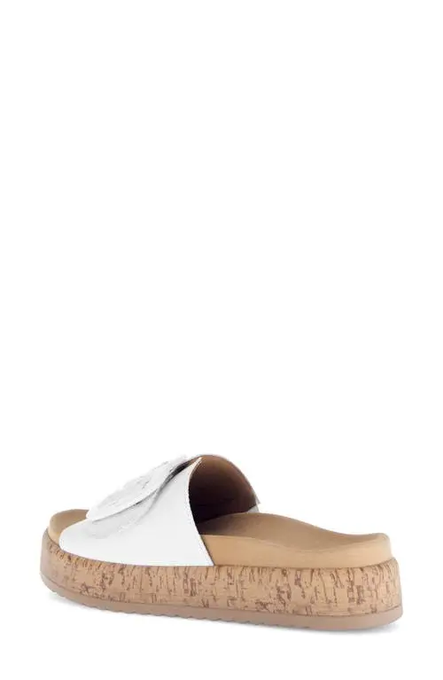 Gabor Platform Slide Sandal - White