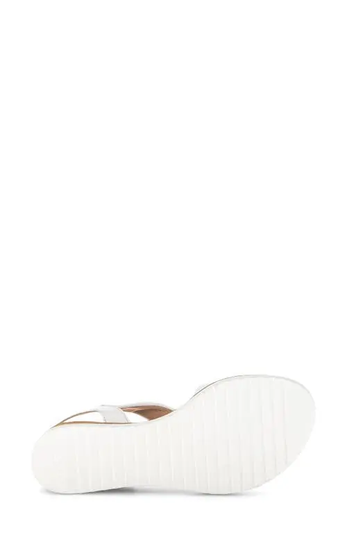 Gabor Ankle Strap Wedge Sandal - White