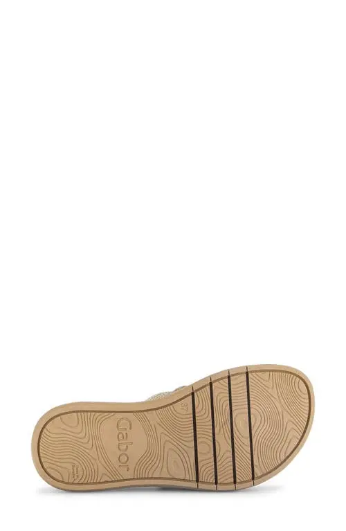 Gabor Strappy Slide Sandal - Gold