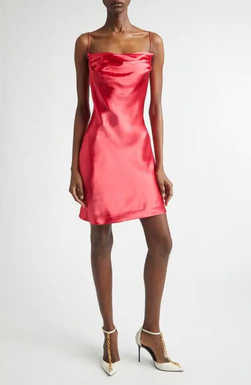 Balmain Satin Slipdress With Thin Straps