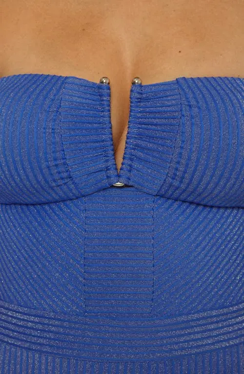BECCA By Rebecca Virtue Golden Isle Strapless One-piece Swimsuit - Lapis