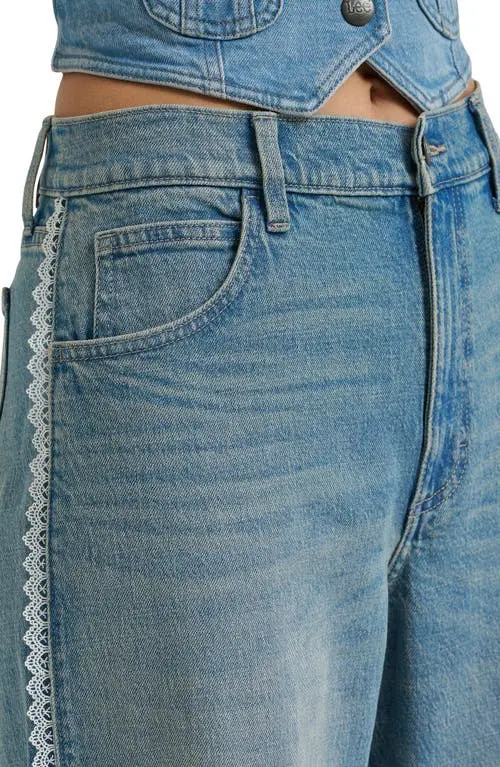 LEEM Lace Trim Slouch Jeans