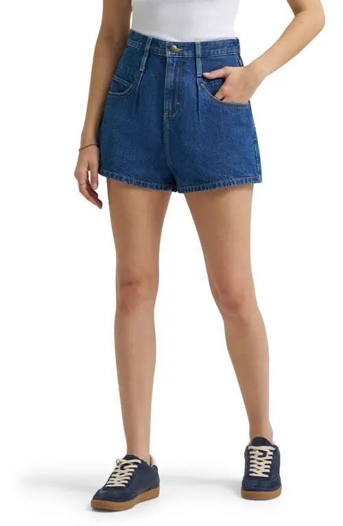 LEEM High Waisted Denim Shorts - Light Call