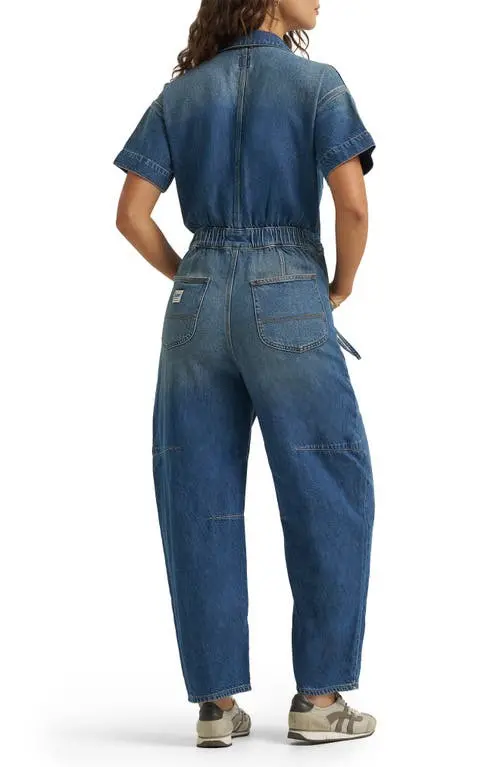 LEEM Denim Barrel Leg Union-all Jumpsuit