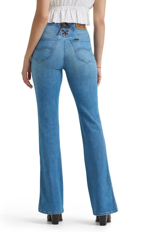 LEEM Exposed Button High-rise Bootcut Jeans