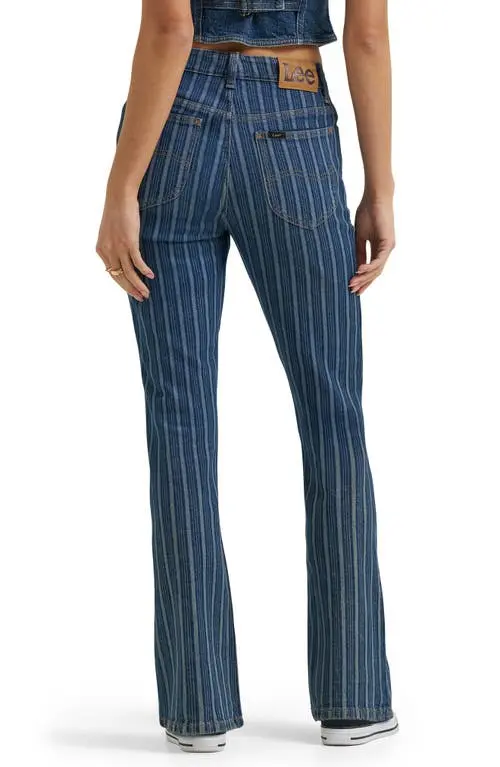 LEEM Stripe Mid-rise Bootcut Jeans