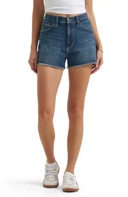 LEEM Denim Cutoff Shorts - Mid Cooldown