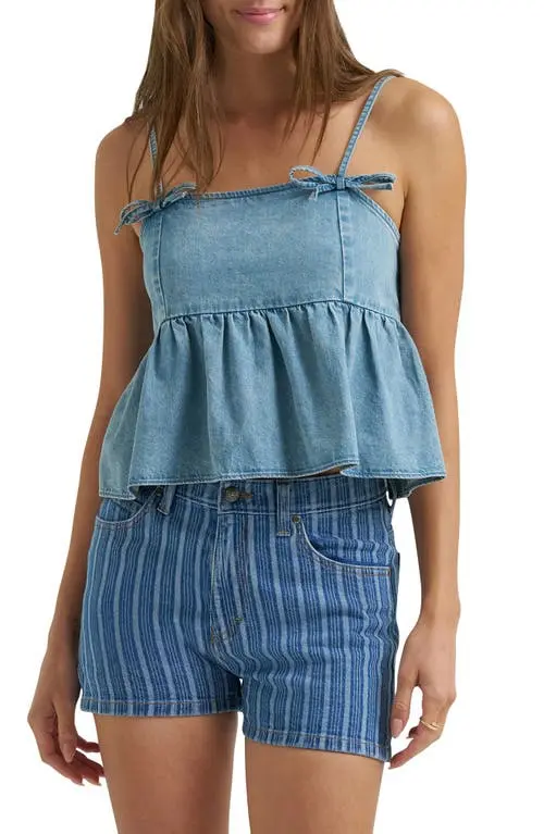 LEEM Denim Peplum Camisole - Mid Step