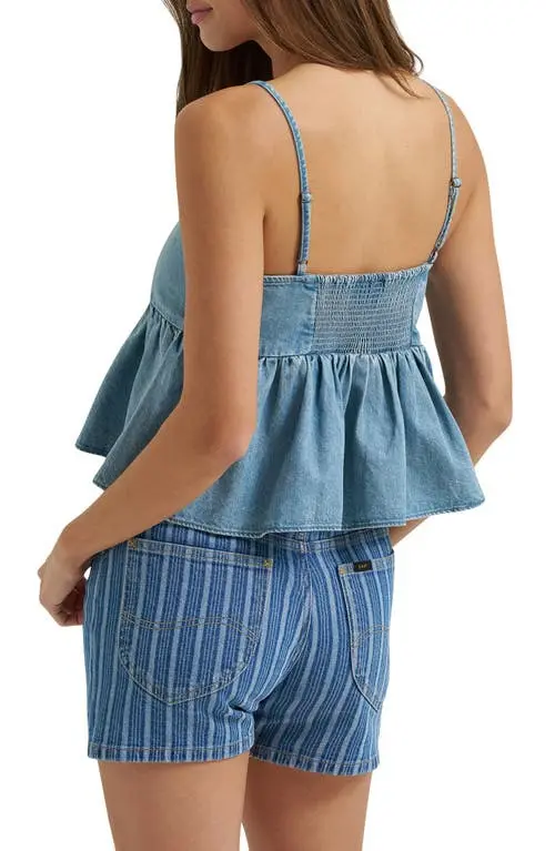 LEEM Denim Peplum Camisole - Mid Step
