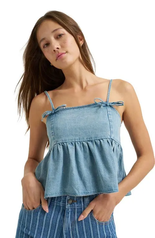 LEEM Denim Peplum Camisole - Mid Step