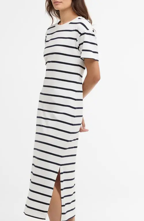 Barbour Striped T-shirt Midi Dress