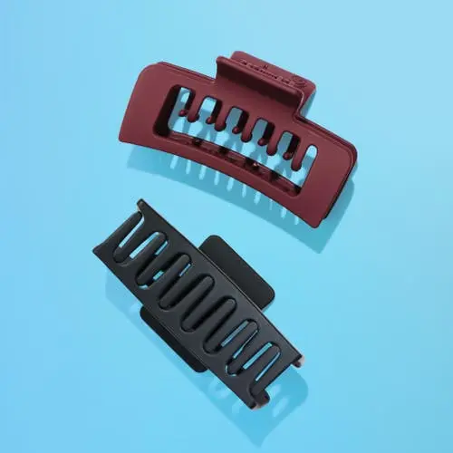 GIMME BEAUTY Rectangle Double Teeth Claw Clips