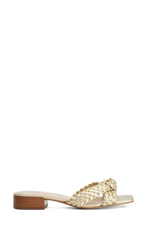 Dune London Lacees Block Heel Sandal - Gold