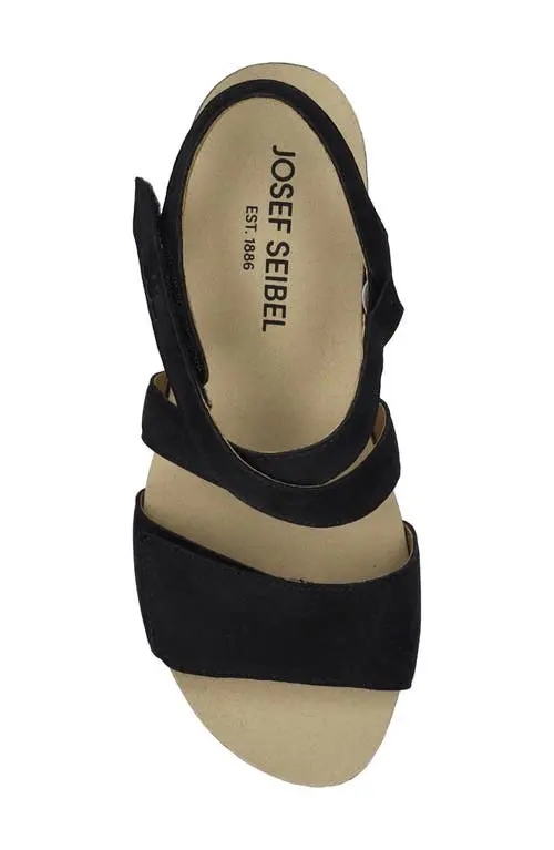 Josef Seibel Grace Ankle Strap Block Heel Sandal - Black