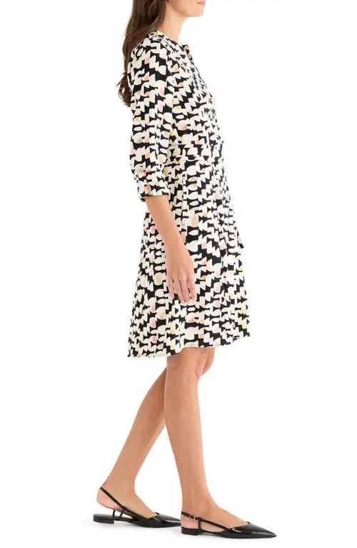 NIC+ZOE Mod Mix Zelda Tie Waist Shirt Dress