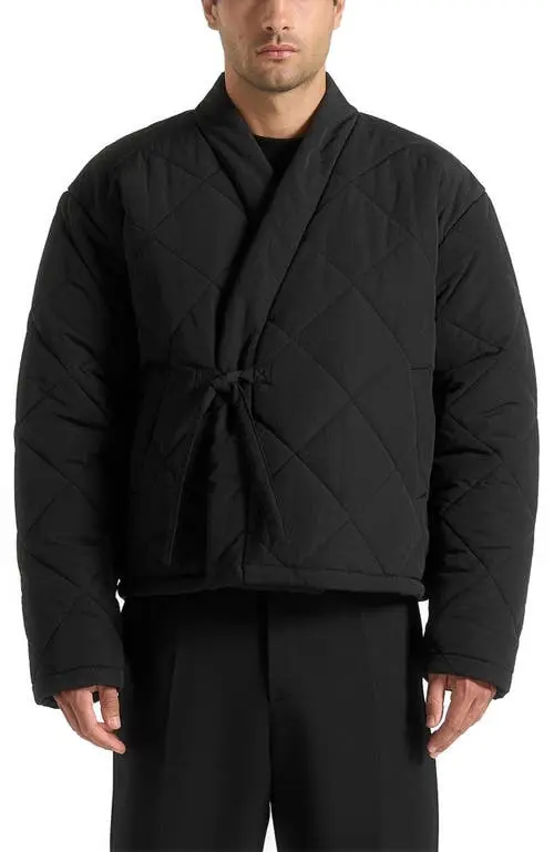 Manière De Voir Emil Quilted Wrap Puffer Jacket