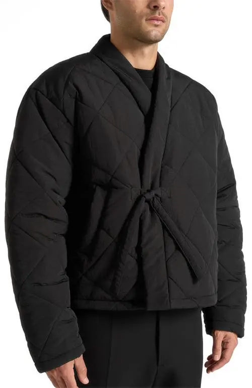 Manière De Voir Emil Quilted Wrap Puffer Jacket
