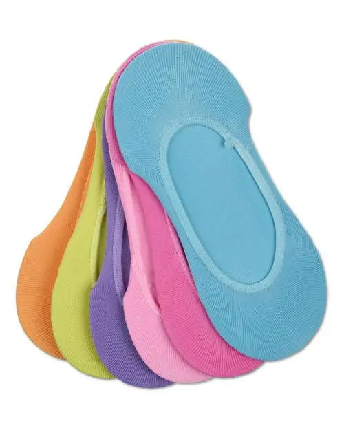 MEMOI Microfiber Liner Socks 6-pack - Pastel Brights