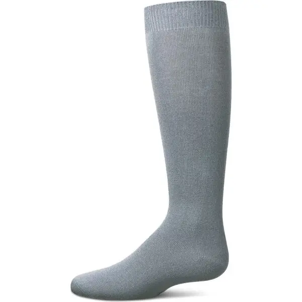 MEMOI Ribbed Knee High Socks - Blue Fog