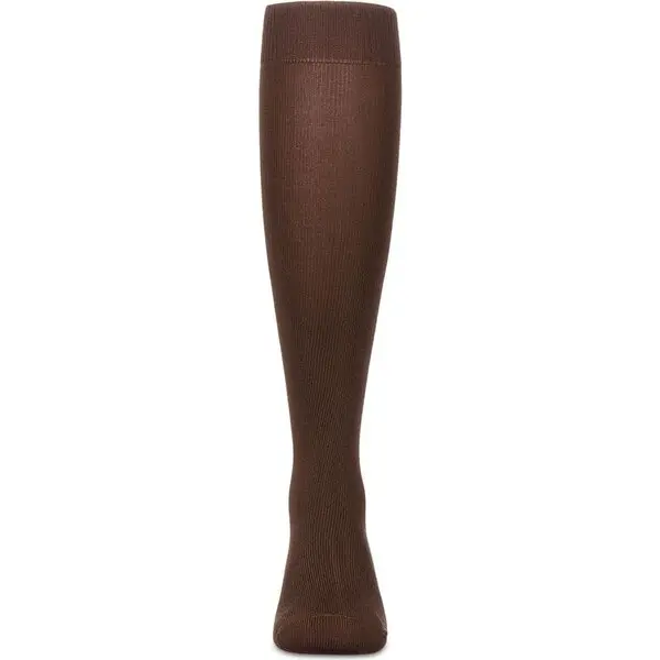 MEMOI Ribbed Knee High Socks - Chestnut Brown