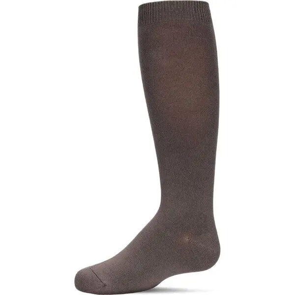 MEMOI Ribbed Knee High Socks - Clay
