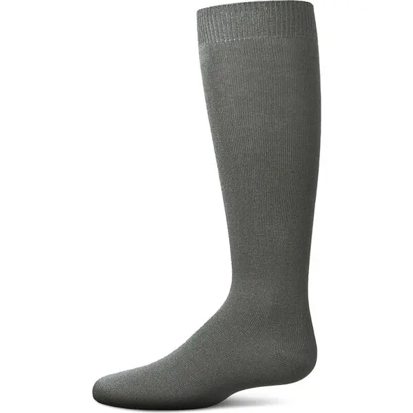 MEMOI Ribbed Knee High Socks - Dark Gray