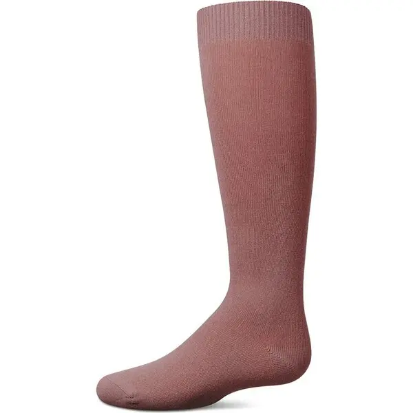 MEMOI Ribbed Knee High Socks - Deep Mauve
