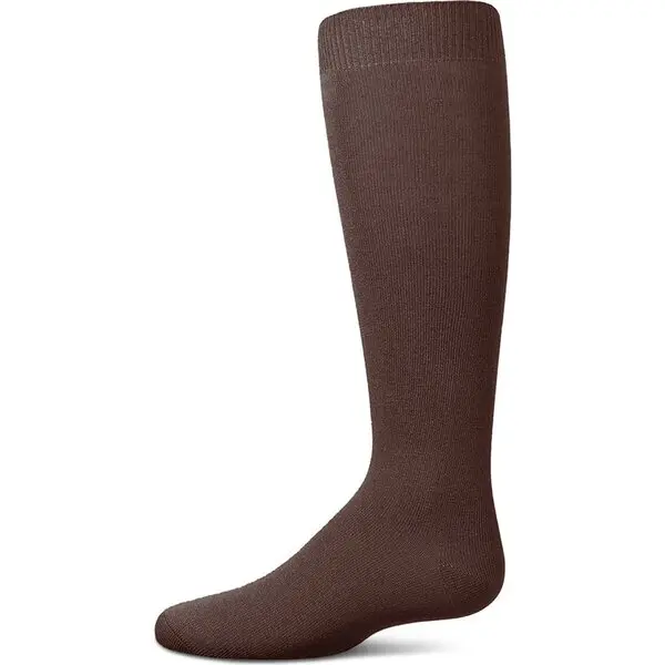 MEMOI Ribbed Knee High Socks - Fudge