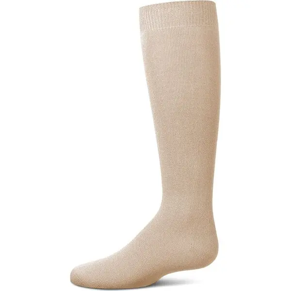 MEMOI Ribbed Knee High Socks - Humus