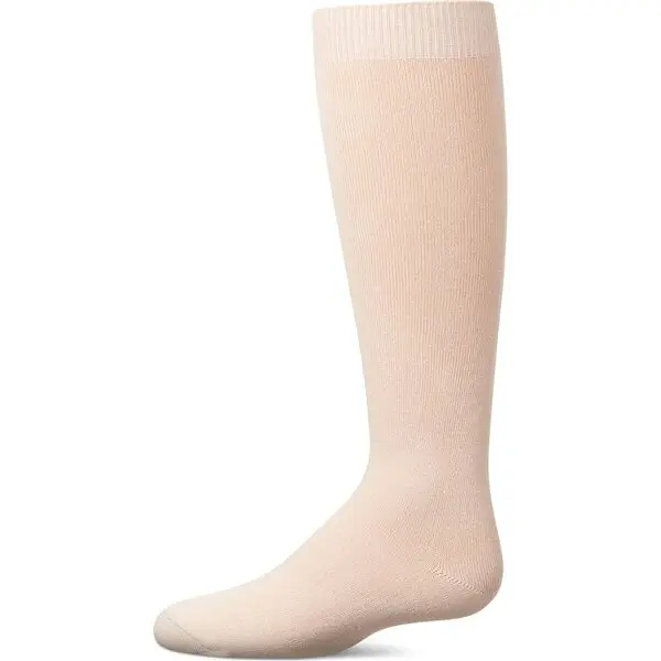 MEMOI Ribbed Knee High Socks - Peachy Pink