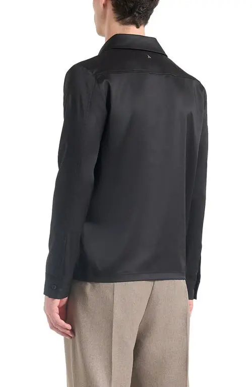 Manière De Voir Alban Satin Double Breasted Shirt