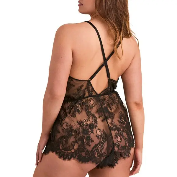 ADORE ME Lace Romper - Black