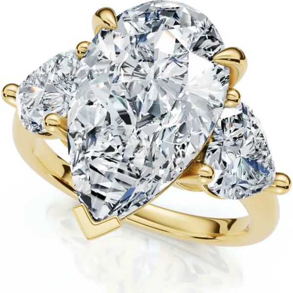 BLISS DIAMOND 1/2ct Pear And Heart Lab-grown Diamond Ring - 14k Yellow Gold