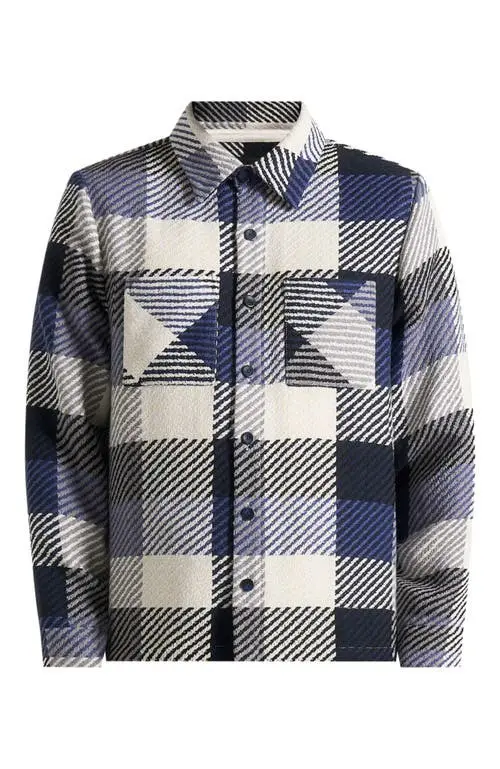 Manière De Voir Rune Check Overshirt - Navy