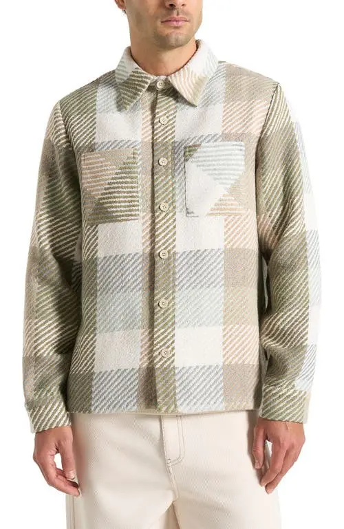 Manière De Voir Rune Check Overshirt - Sage