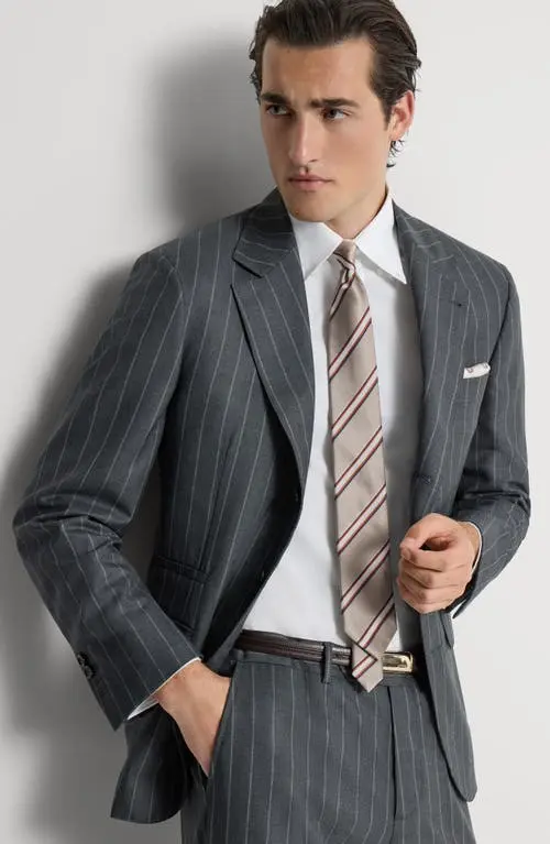 Brunello Cucinelli Virgin Wool Blazer - Grey