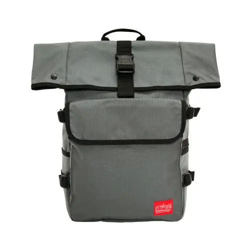 MANHATTAN PORTAGE Silvercup Expandable Roll-top Backpack - Grey