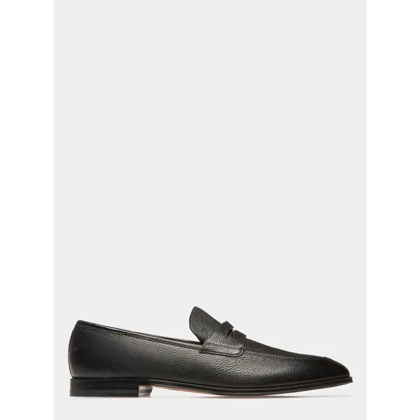 Bally Webb Grained Deer Leather Penny Loafer - Black