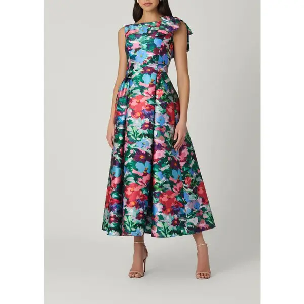 Shoshanna Midnight Eleanor Gancalo Floral Dress - Navy Multi