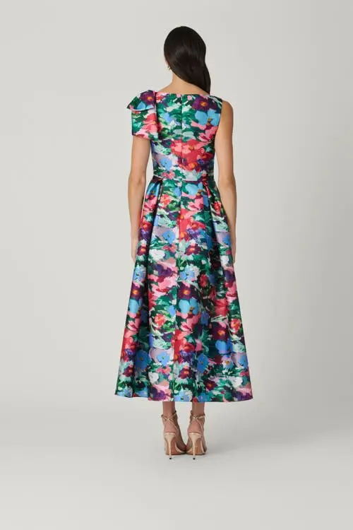 Shoshanna Midnight Eleanor Gancalo Floral Dress - Navy Multi