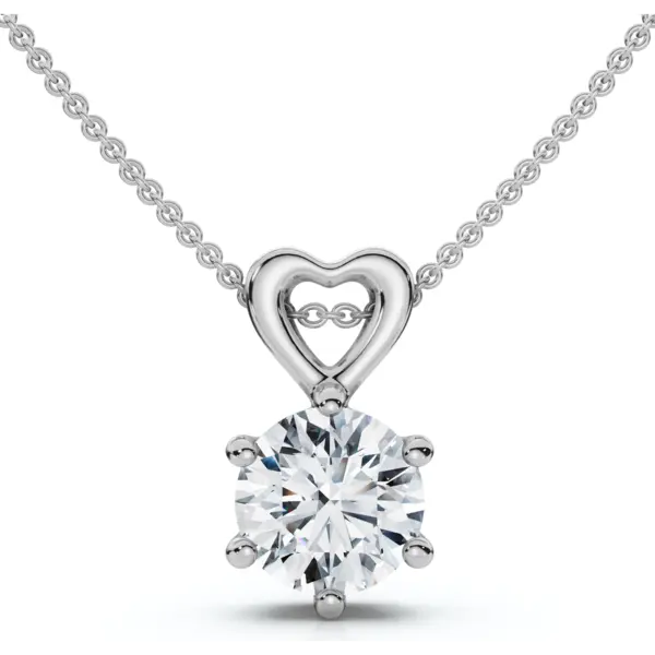 BLISS DIAMOND 3/4ct Lab Grown Diamond Solitaire Pendant Necklace - White Gold