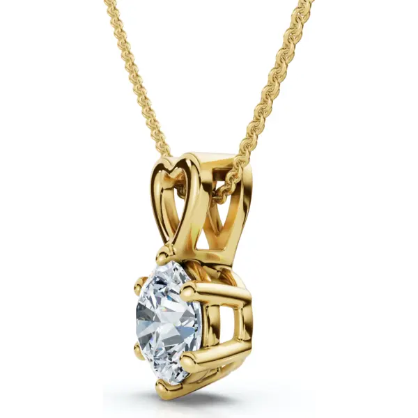 BLISS DIAMOND 3/4ct Lab Grown Diamond Solitaire Pendant Necklace - Yellow Gold